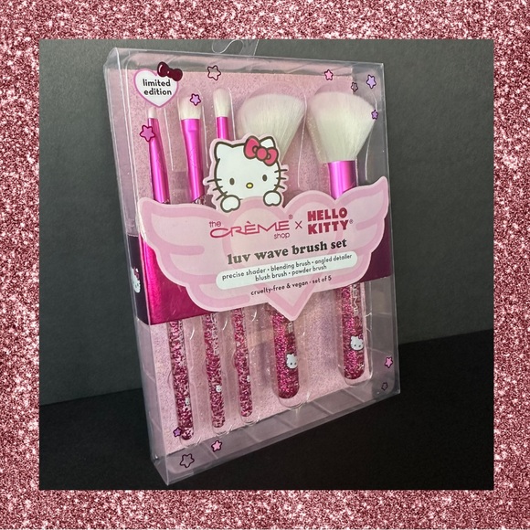 Hello Kitty | Makeup | Hello Kitty X Crme Shop Limited Edition Five Piece Makeup Brush Set ...